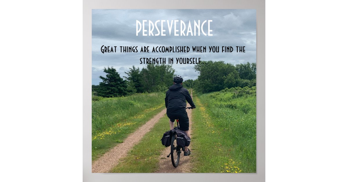 Pedaling Through Adversity Poster | Zazzle