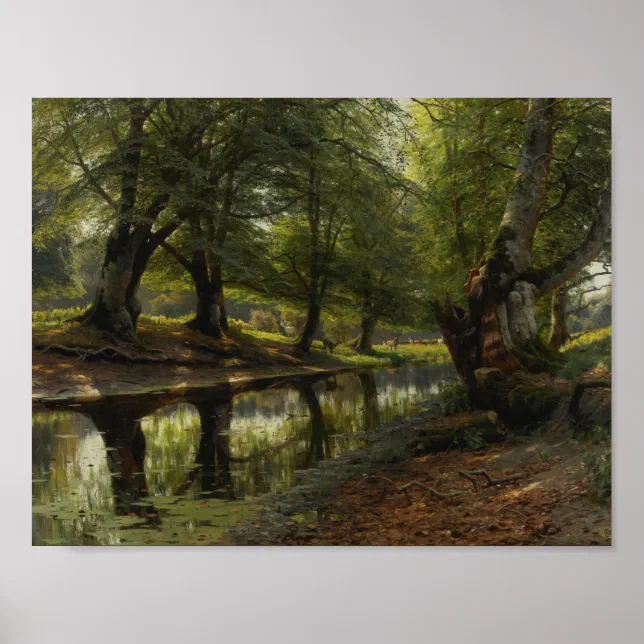 Peder Monsted - A Stream through the Valley Poster | Zazzle