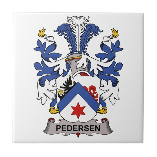 Pedersen Family Crest Tile | Zazzle.com