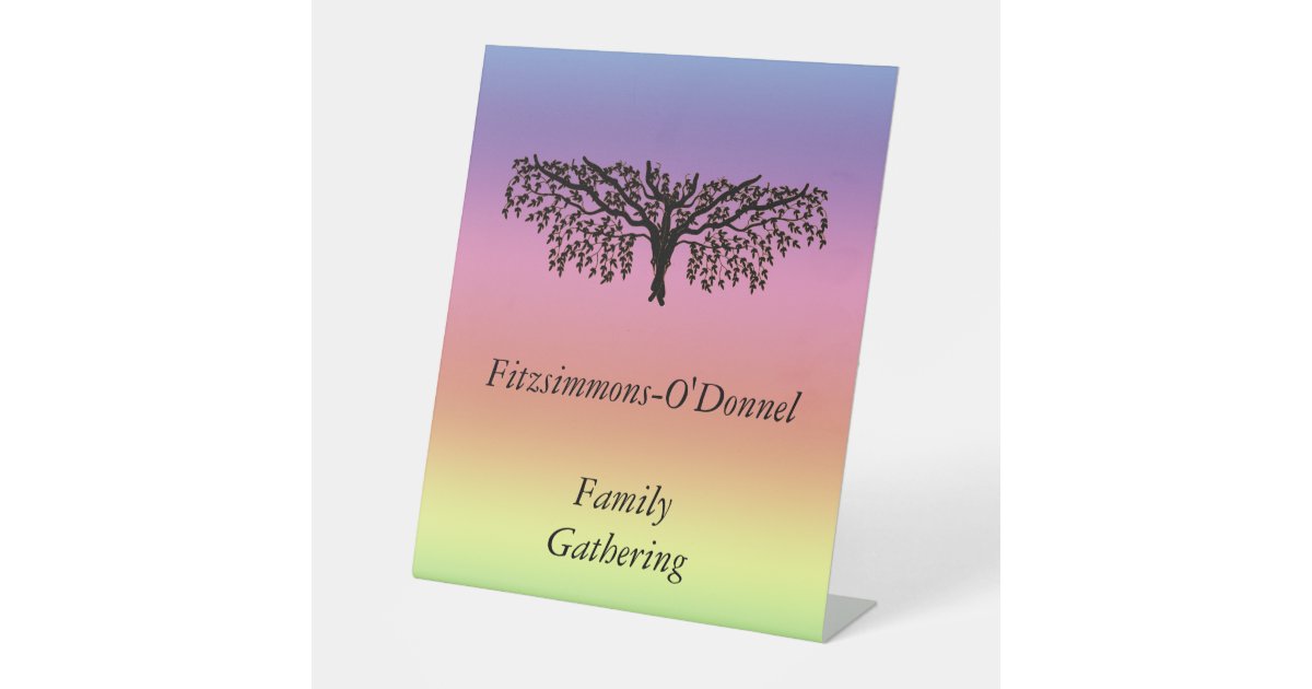 Pedestal Sign - Family Gathering | Zazzle