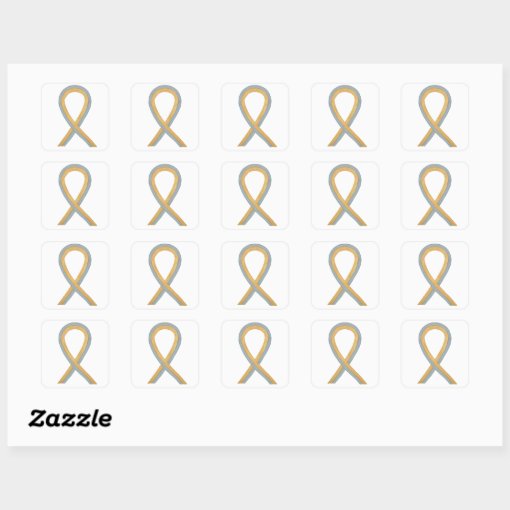 Pediatric Brain Cancer Awareness Ribbon Stickers | Zazzle