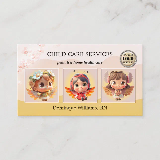 Pediatric Child Care Nurse Daycare Photo Business Card | Zazzle