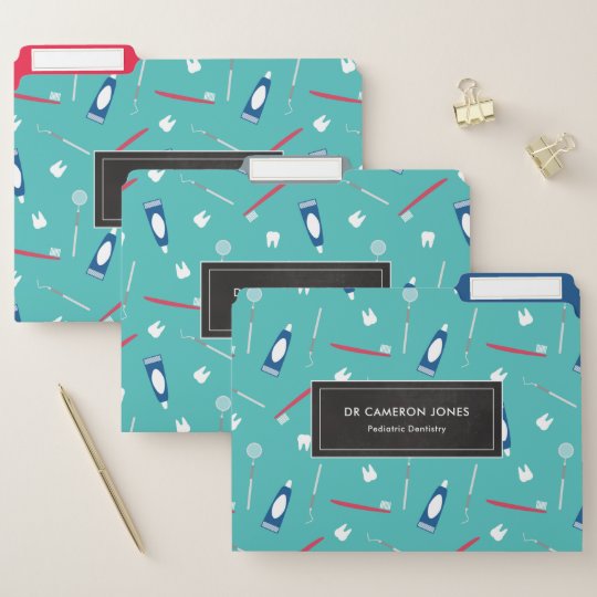 Pediatric Dentistry - Dentist Tools Pattern File Folder | Zazzle.com