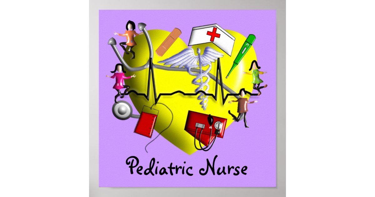 Pediatric Nurse Art Poster | Zazzle