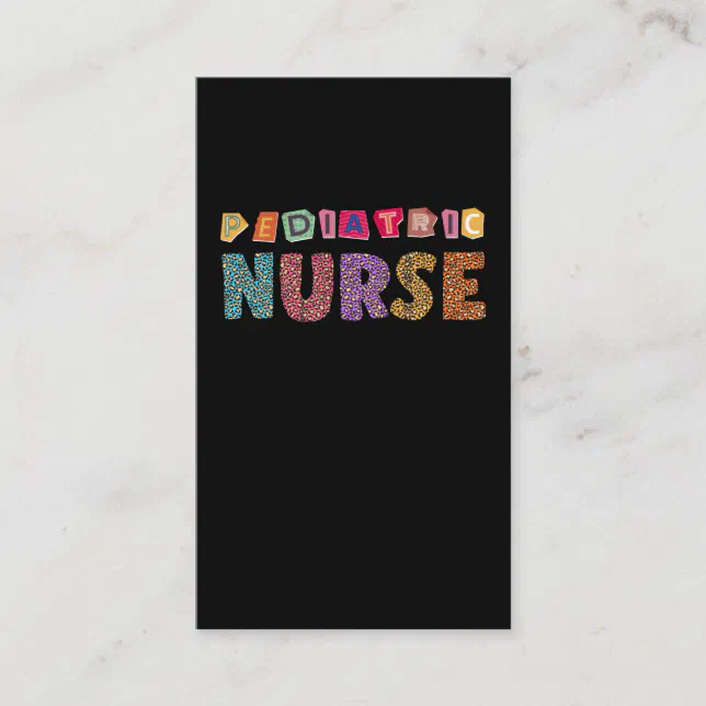 Pediatric Nurse Hospital Cute Business Card | Zazzle