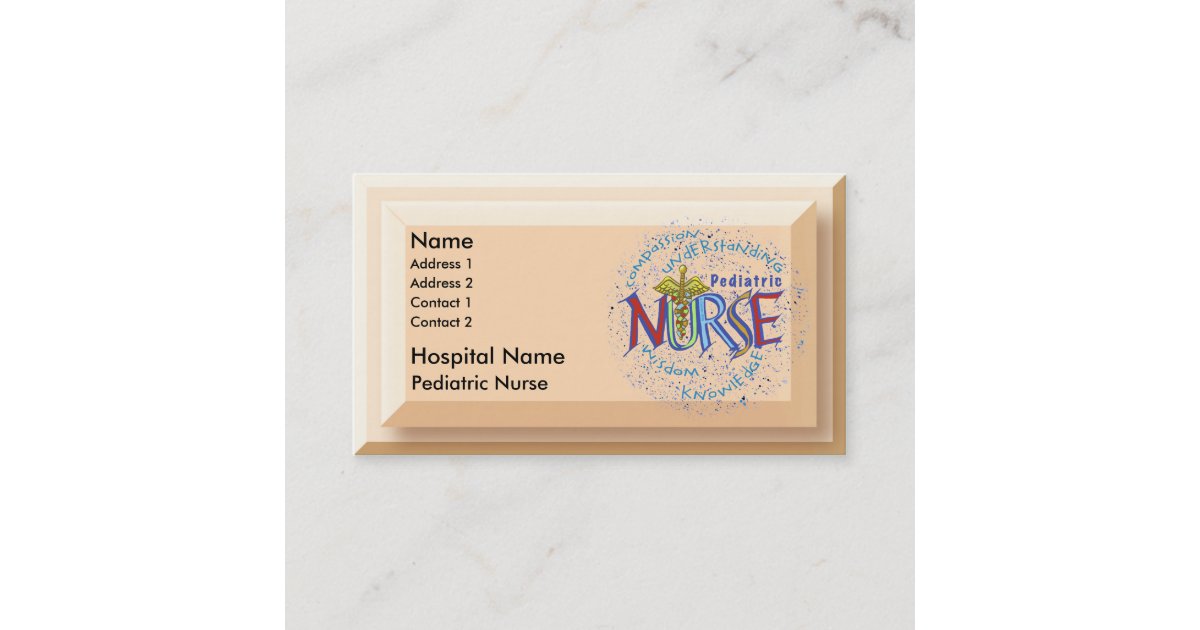 Pediatric Nurse Motto Business Card | Zazzle