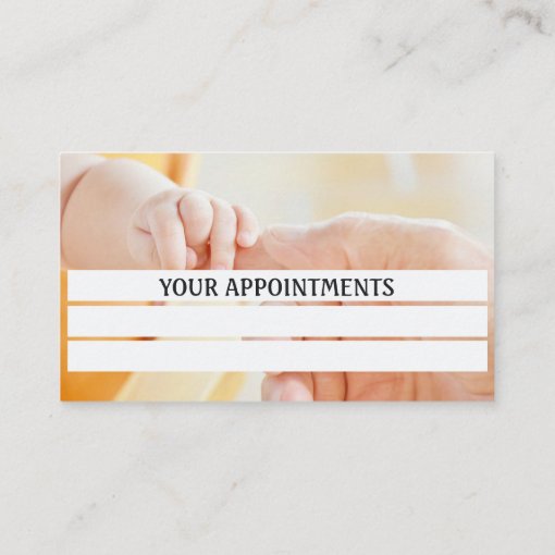 Pediatrician Appointment Business Card Blue | Zazzle