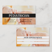 Pediatrician Appointment Business Card Blue | Zazzle