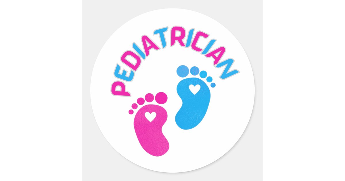 Pediatrician, pediatrician doctor, child doctor, classic round sticker ...