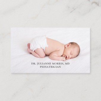 Pediatrician Photo Appointment Card | Zazzle