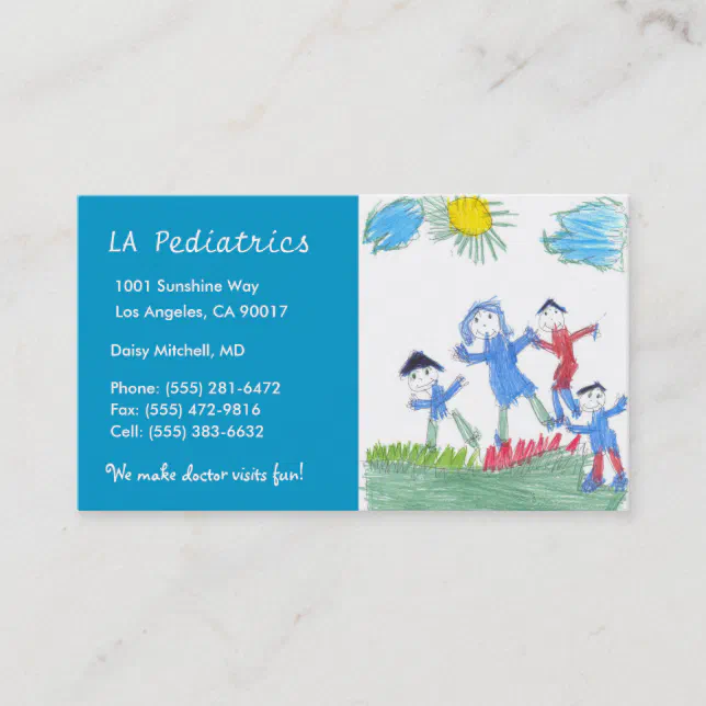 Pediatrics W/B Business Card | Zazzle
