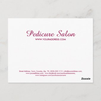 Pedicure Nail Salon Thank You Coupon Postcard | Zazzle