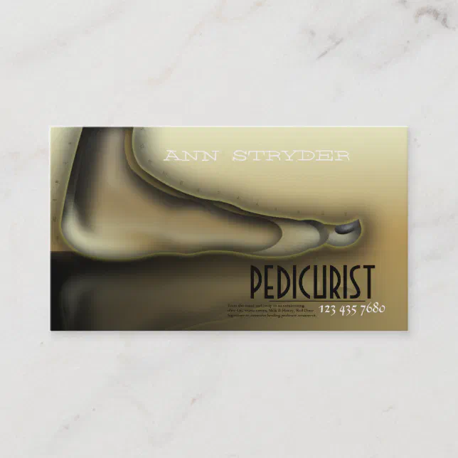 Pedicurist/Foot/Toe Specialist Business Card | Zazzle