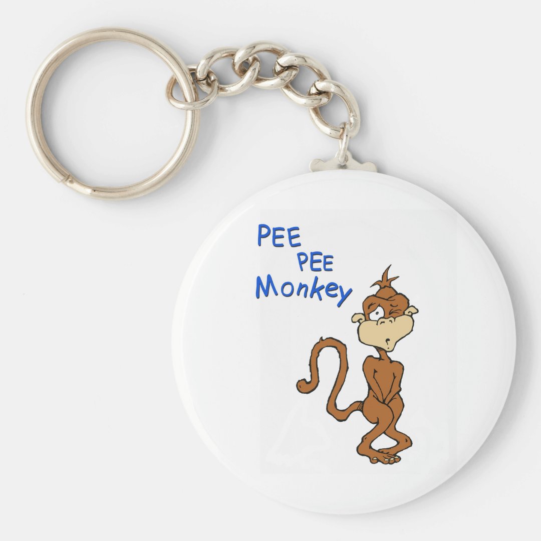 Pee Pee Monkey Keychain | Zazzle