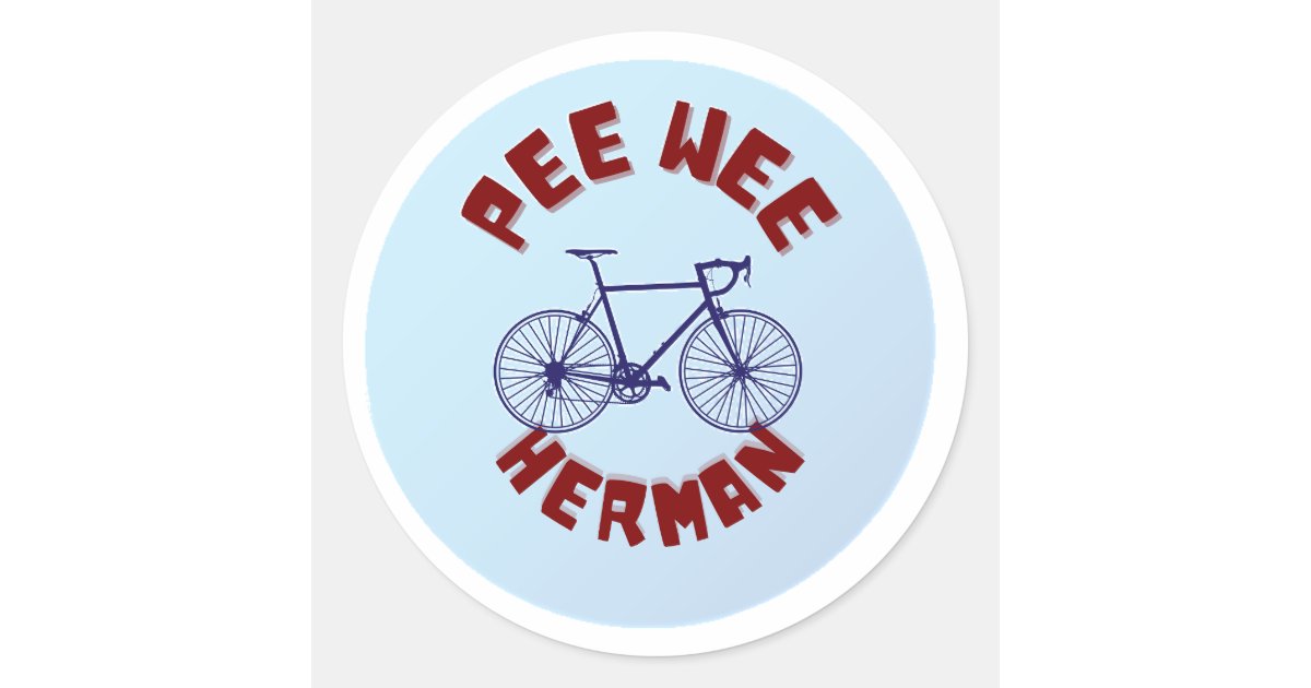 Pee Wee Herman Bike Classic Round Sticker | Zazzle