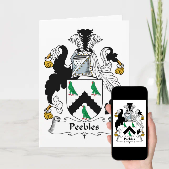 Peebles Family Crest Card | Zazzle