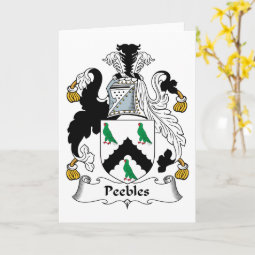 Peebles Family Crest Card | Zazzle