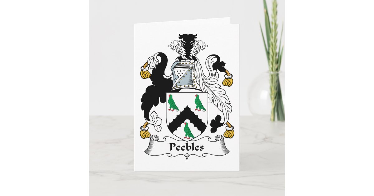 Peebles Family Crest Card | Zazzle