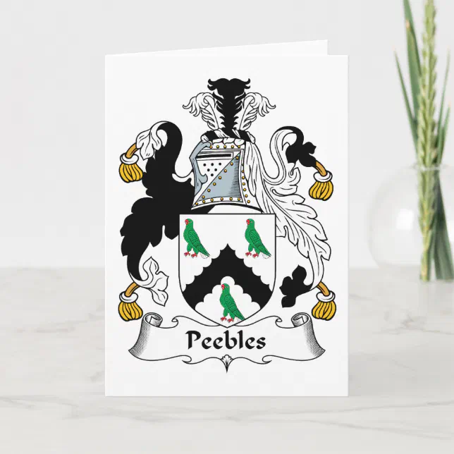 Peebles Family Crest Card | Zazzle