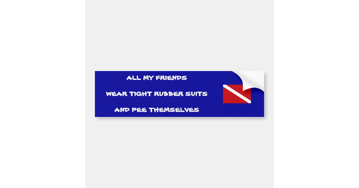 Peeing Diver Bumper Sticker #1 | Zazzle