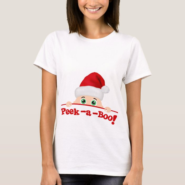 Peek a Boo Christmas T-Shirt | Zazzle.com