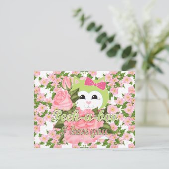 Peek-a-boo I love you Postcard | Zazzle