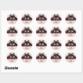 Peek-a-Boo Kitten Script Name Monogram Girls' Classic Round Sticker ...