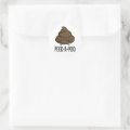 Peek A Poo Funny Poop Pun Classic Round Sticker | Zazzle