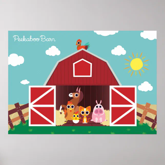 Peekaboo Barn Daytime Landscape Group 1 Poster | Zazzle