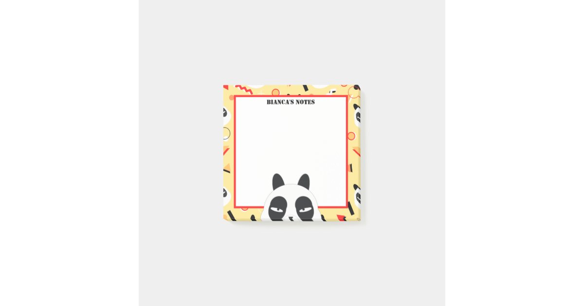 Peekaboo Yellow Panda Bear Post-it Notes | Zazzle