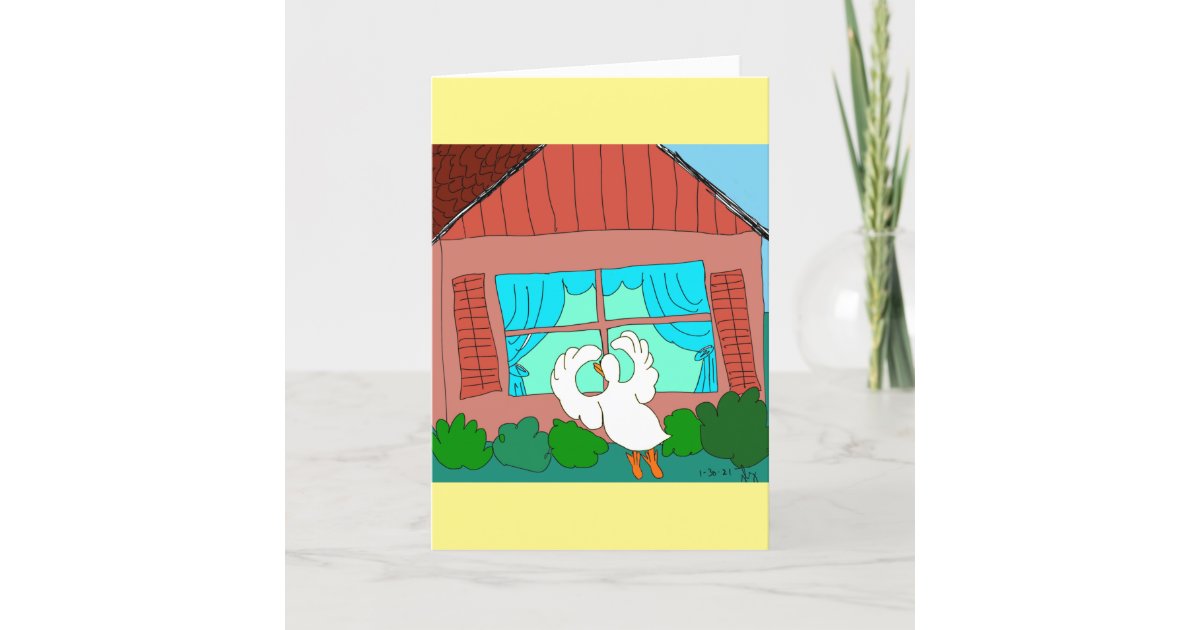 Peeking Duck Problem greeting card | Zazzle
