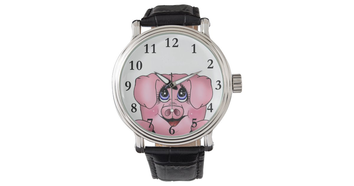 Peeking Piggy Watch | Zazzle