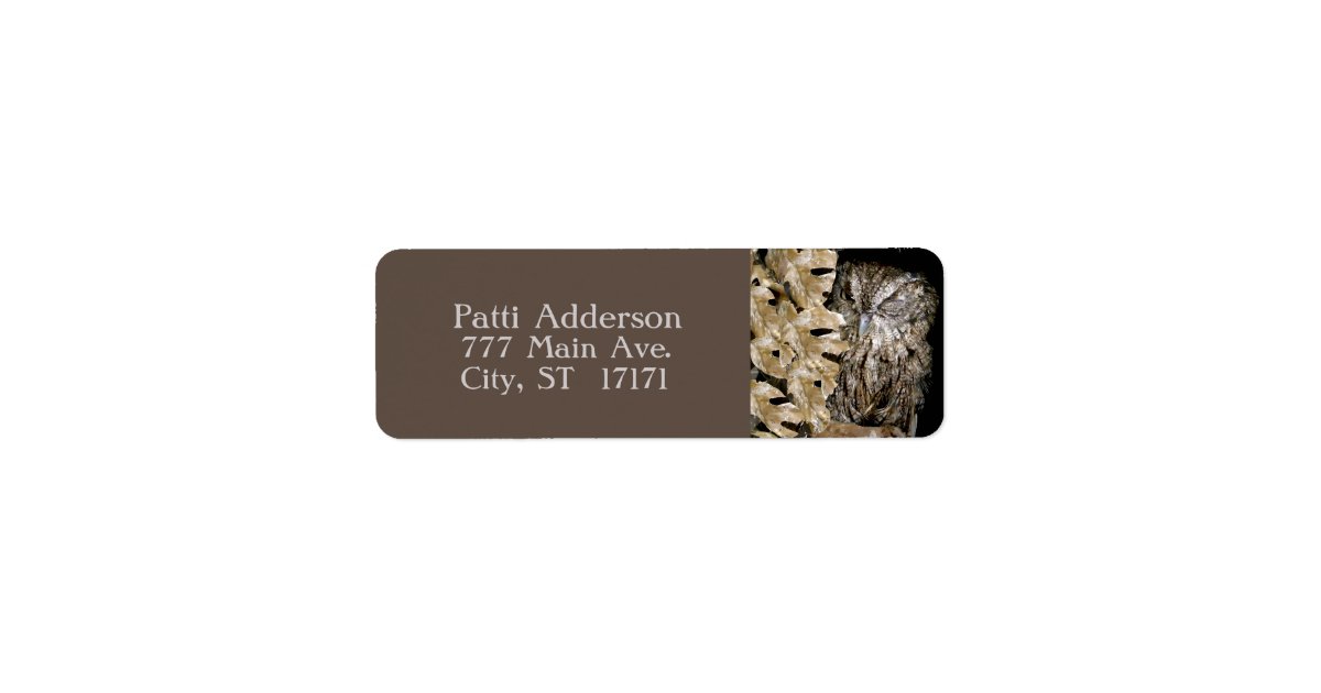 Peeking Winking Owl Label | Zazzle