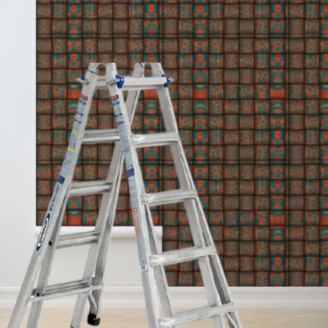 Peel and Stick blue brown geometric weave pattern Wallpaper | Zazzle
