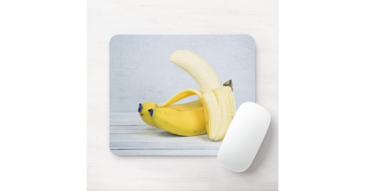 Peeled Banana On Wood Mouse Pad | Zazzle
