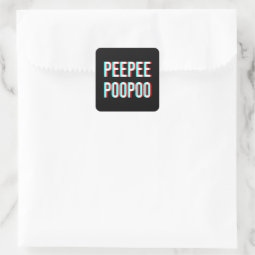 Peepee Poopoo Square Sticker | Zazzle
