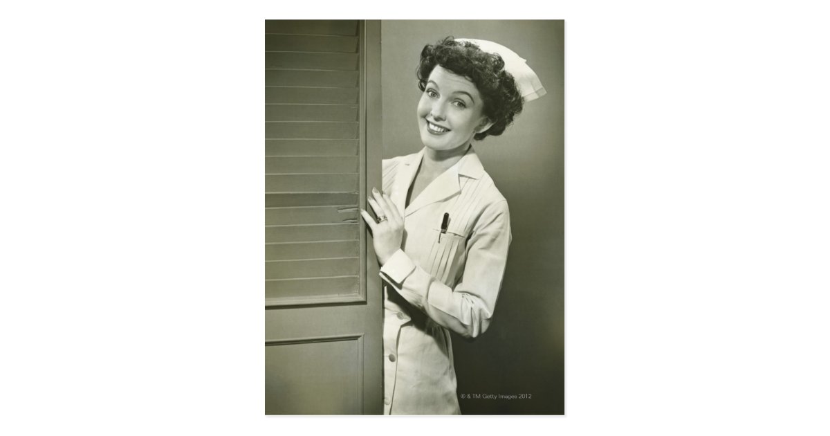 Peeping Nurse Postcard | Zazzle.com
