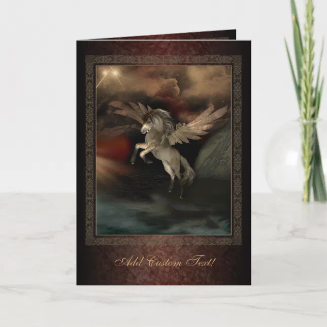 Pegasus Fantasy Art Greetings Card | Zazzle