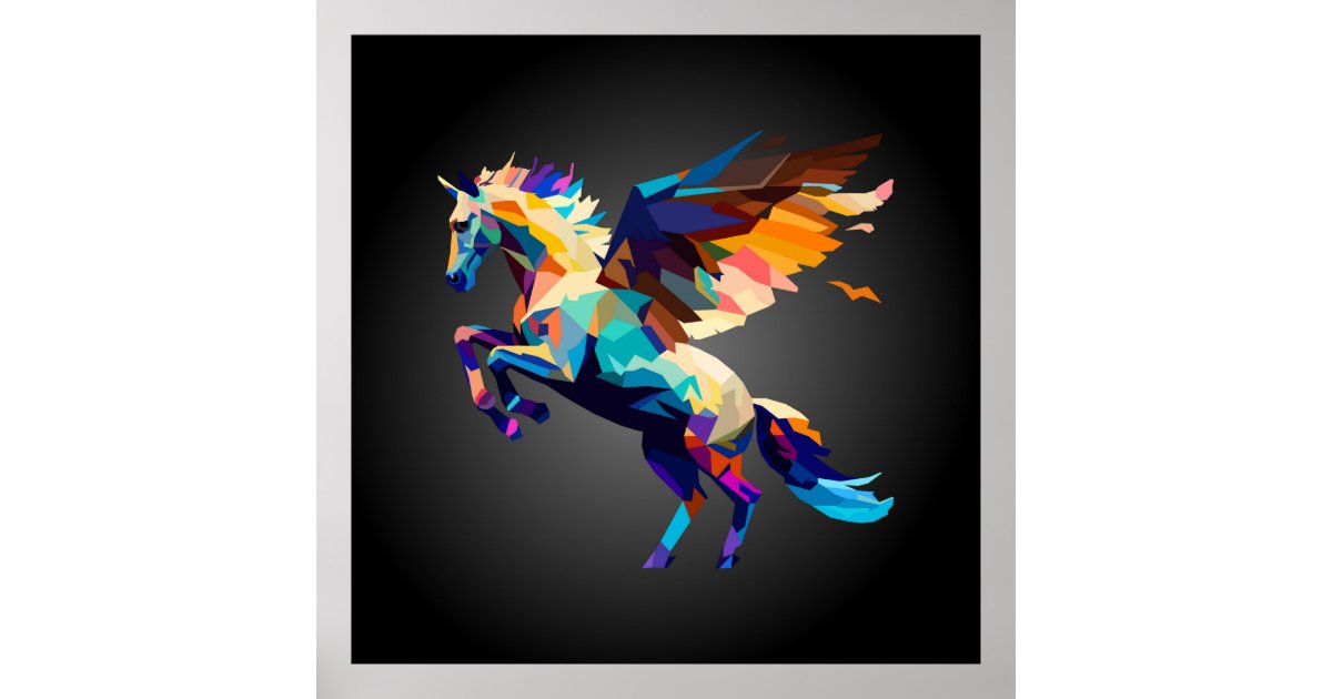 Pegasus pop art poster | Zazzle