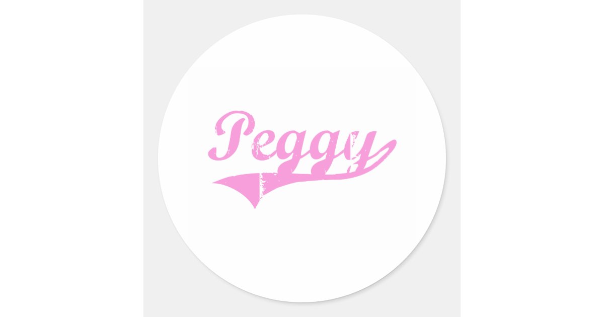 Peggy Classic Style Name Classic Round Sticker | Zazzle