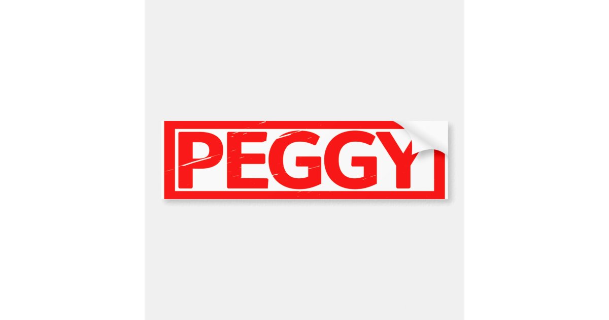 Peggy Stamp Bumper Sticker | Zazzle