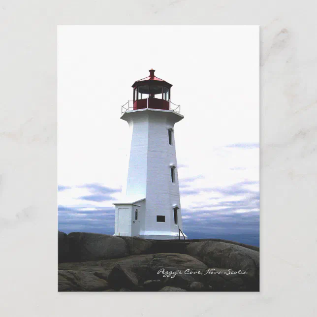 Peggy's Cove Lighthouse Route Nova Scotia Postcard | Zazzle