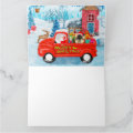 Pekingese Dog Christmas Delivery Truck Snow Card | Zazzle