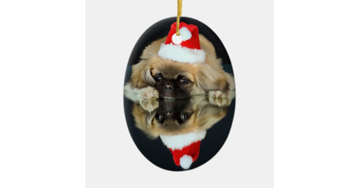 Pekingese Photo Christmas Ornament | Zazzle