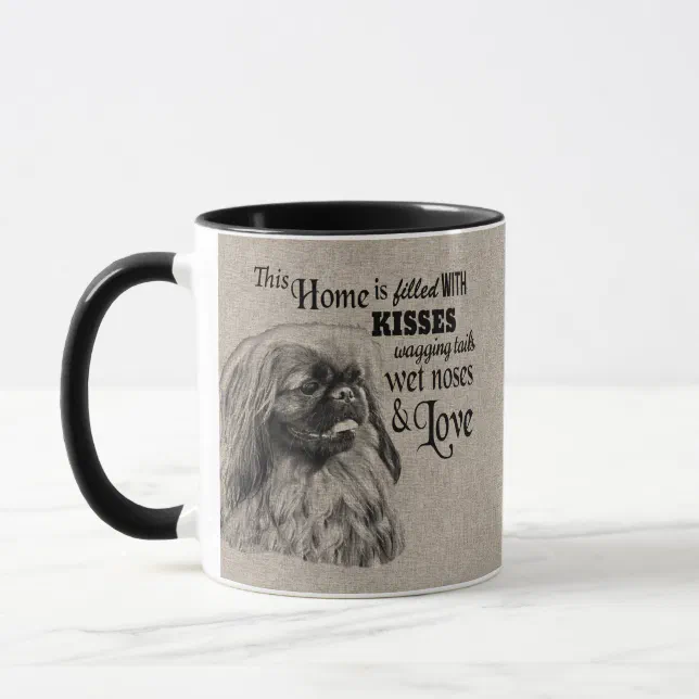 Pekingese vintage portrait cute quote mug | Zazzle