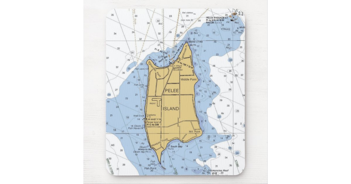 Pelee Island, Ontario nautical chart Mousepad | Zazzle