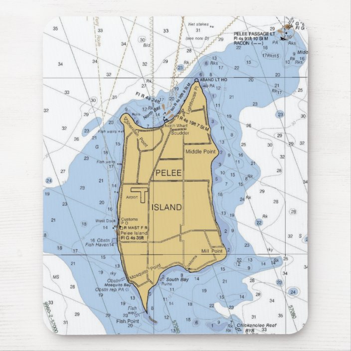Pelee Island, Ontario nautical chart Mousepad | Zazzle.com