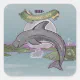 Pelorus Jack Risso's Dolphin Square Sticker | Zazzle