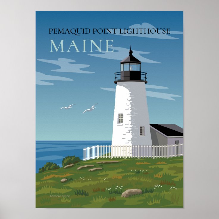 Pemaquid Point Lighthouse Poster | Zazzle