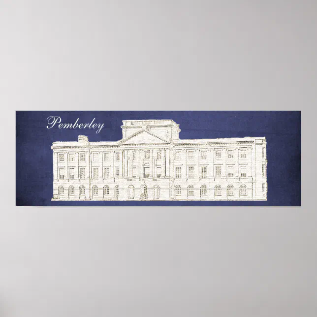 Pemberley Jane Austen Pride and Prejudice Poster | Zazzle